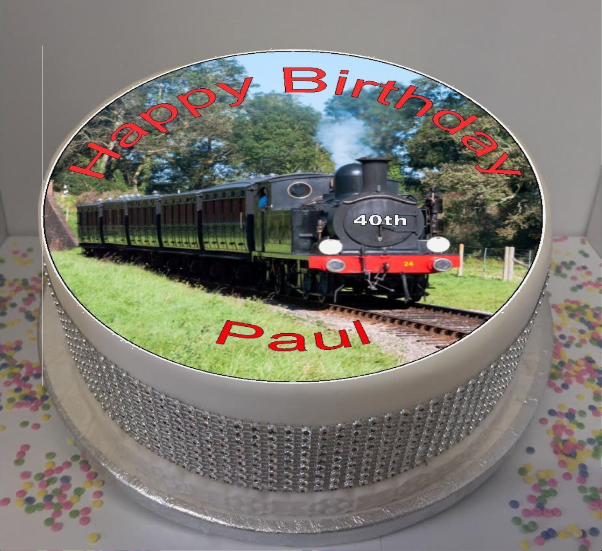 Personalised Steam Train Scene 8" Icing Sheet Cake Topper - Etsy