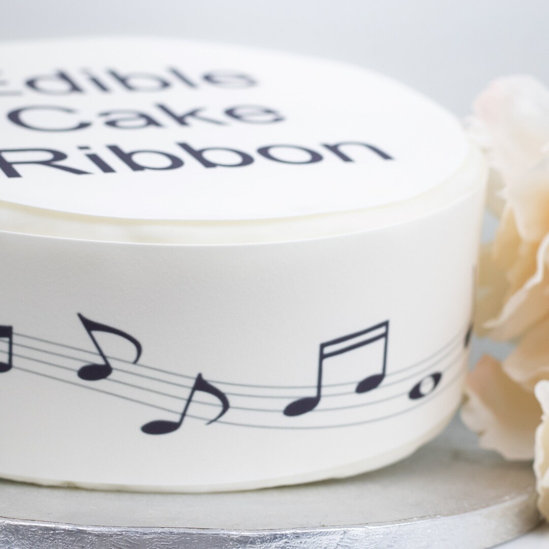 Music Notes Edible Icing Cake Ribbon / Side Strips - Etsy