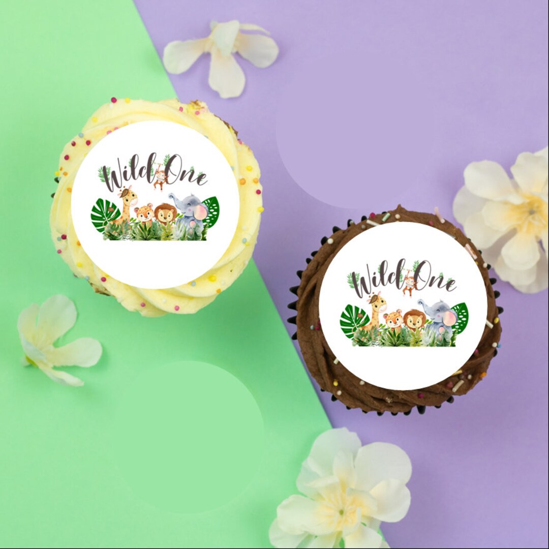 12 X Cute Safari Wild One 2" / 5cm Edible Discs Cupcake Toppers - Etsy