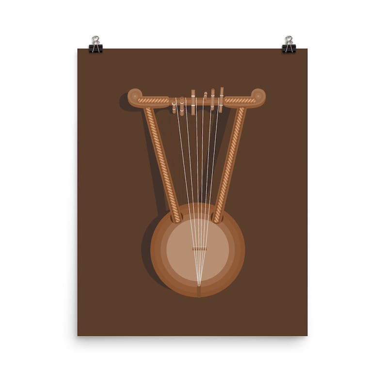 Kirar ethiopian Musical Instrument Ethiopian Art Poster - Etsy Canada