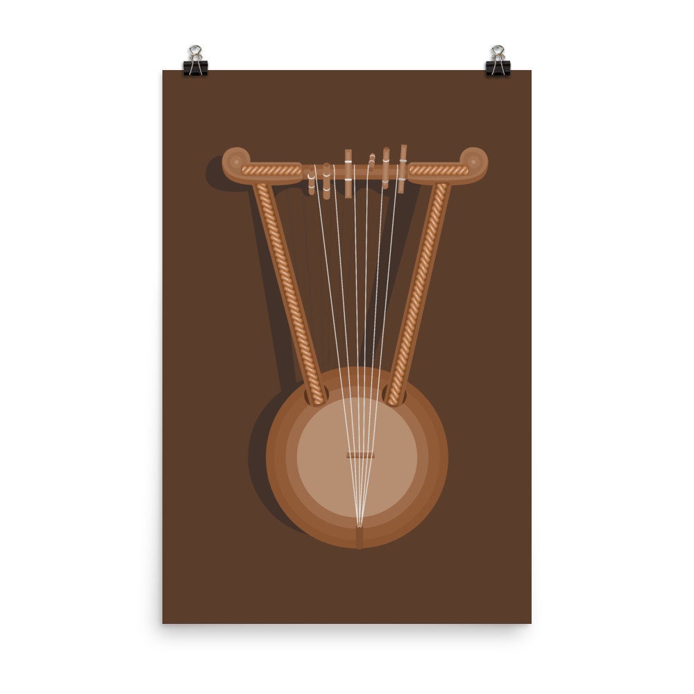 Kirar ethiopian Musical Instrument Ethiopian Art Poster - Etsy