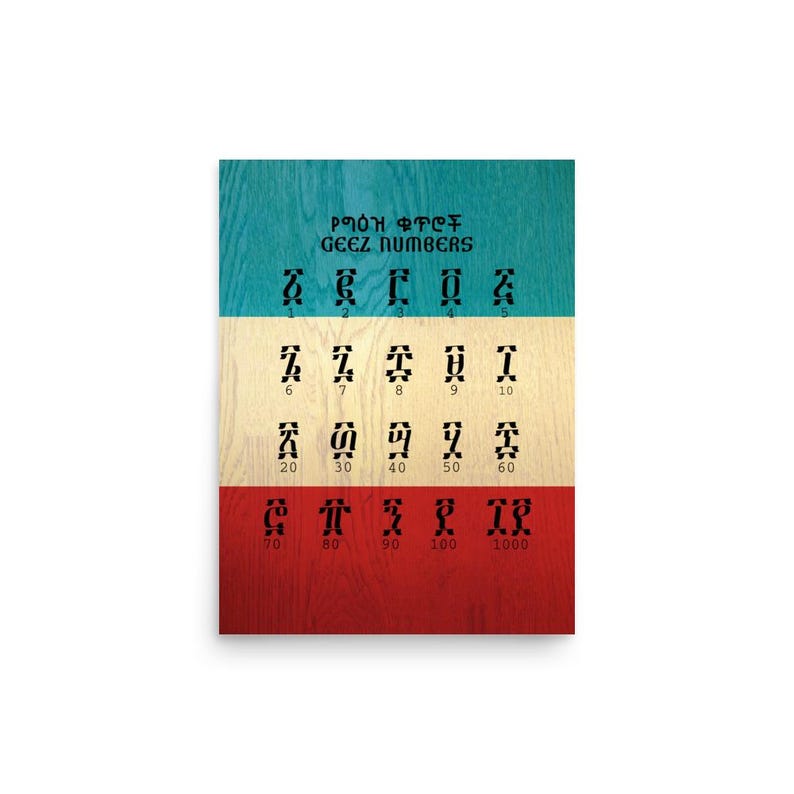 Ethiopian Art, Ethiopian Flag, Geez Numbers ግዕዝ ቁጥር Ethiopian Numbers ...