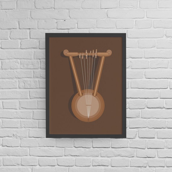 Kirar ethiopian Musical Instrument Ethiopian Art Poster - Etsy