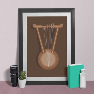 Kirar ,ethiopian Musical Instrument, Habesha Gift, Ethiopian Art Poster ...