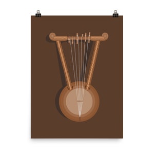 Kirar ,ethiopian Musical Instrument, Habesha Gift, Ethiopian Art Poster ...