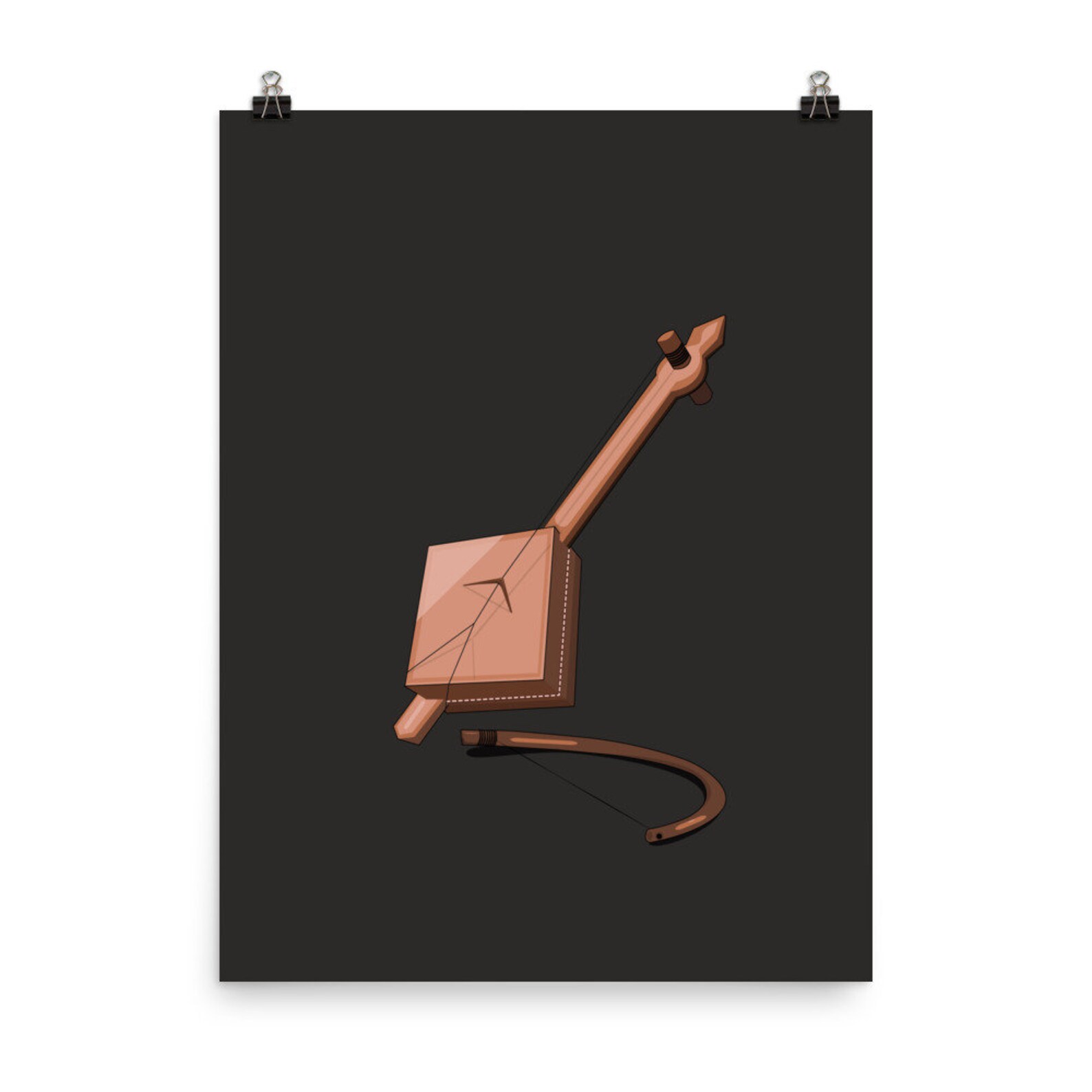 Masinko Art Ethiopian Musical Instrument Habesha Art Poster - Etsy Hong ...