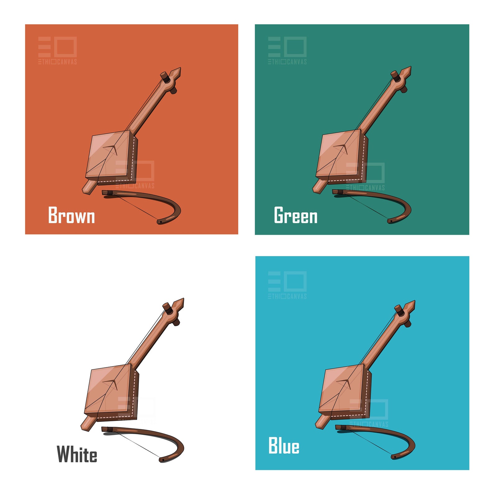 Masinko Art Ethiopian Musical Instrument Habesha Art Poster | Etsy