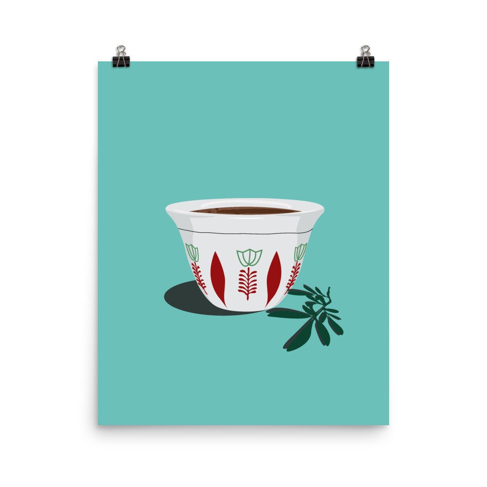 Ethiopian Coffee Cup Art Print: Sini Mug Poster - Etsy