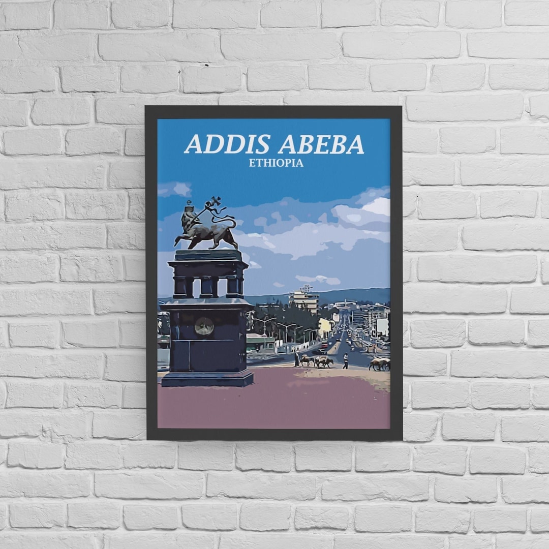 Addis Abeba ,ethiopian Art, Addis Abeba Cityscape, Habesha Gift ...