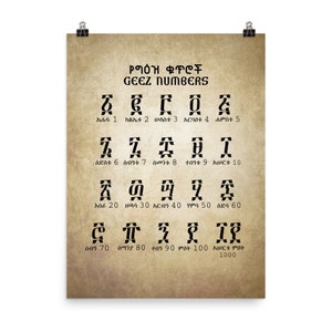 Ethiopian Art, Geez Numbers ግዕዝ ቁጥር Ethiopian Numbers ,amharic Numbers ...