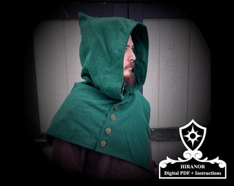 PDF All Sizes MENS Viking Hood Medieval Renaissance Garb Hoodie 3021 ...