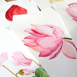 Large Red Silk Scarf lotus Flowers Printed Silk - Etsy