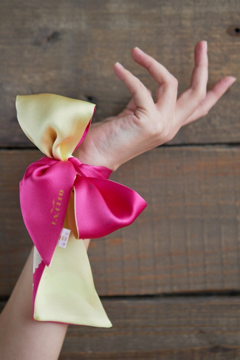 Pink Skinny Scarf, Wrist Scarf, Hair Ribbon, Neck Scarf - Etsy