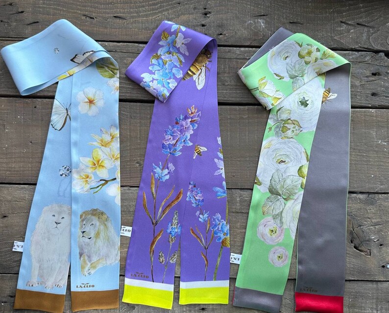 Skinny Scarf, Neck Scarf, Wrist Scarf, Hair Ribbon - Etsy