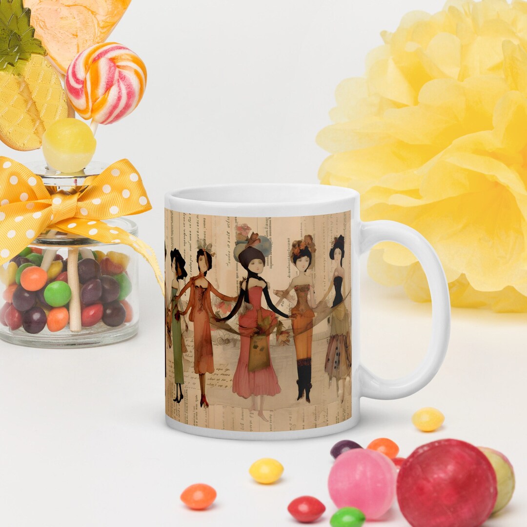 Junk Journal Dolls Mug, Junk Journal Dolls Kit Mug, Dolls Junk ...