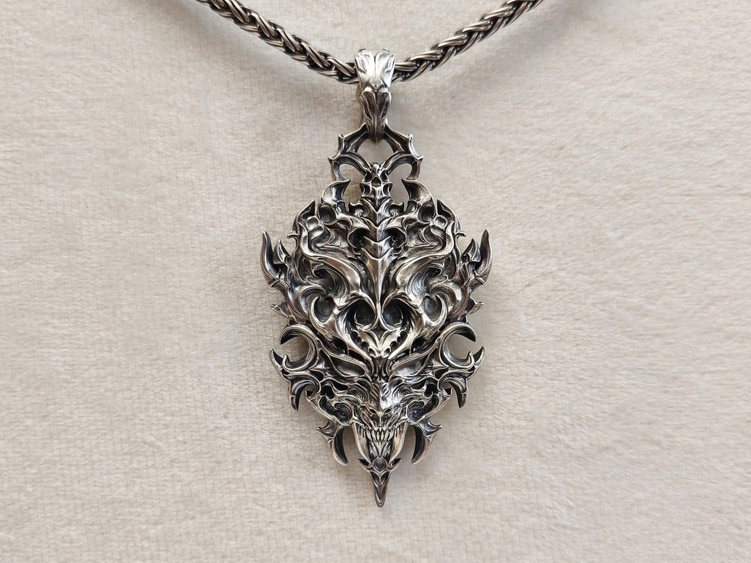 Sterling Silver Demon Pendant~~oath of the First Demon, Ferocious and ...