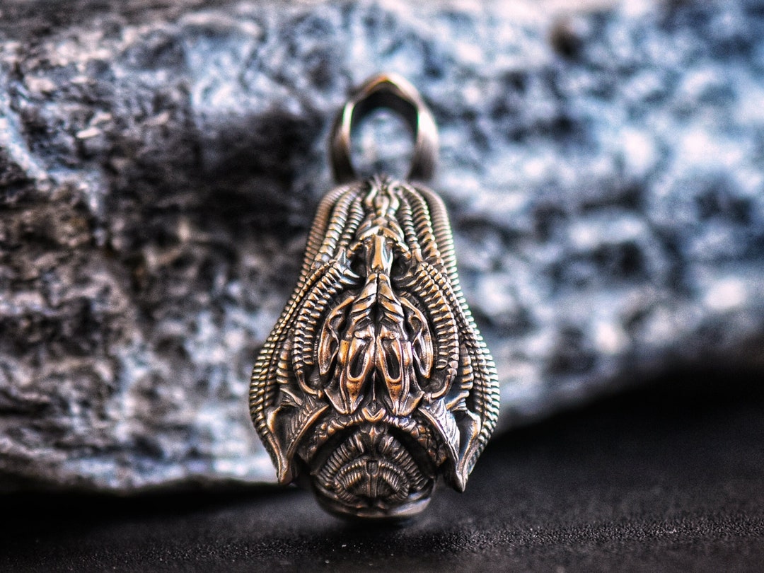 Massive Gothic Biomechanical Demon Insectoid Chrysalis Pupa Sterling ...