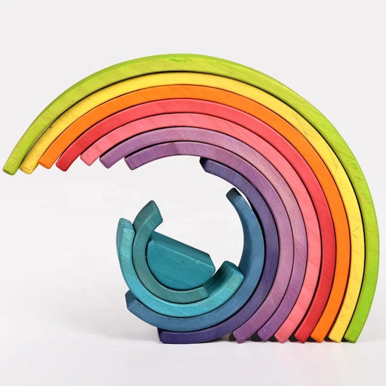 Montessori Inspired Large Wooden Rainbow Stacker - Etsy