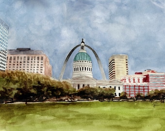 ST LOUIS ARCH in St. Louis, Missouri Public Art, National Park, Drawing ...