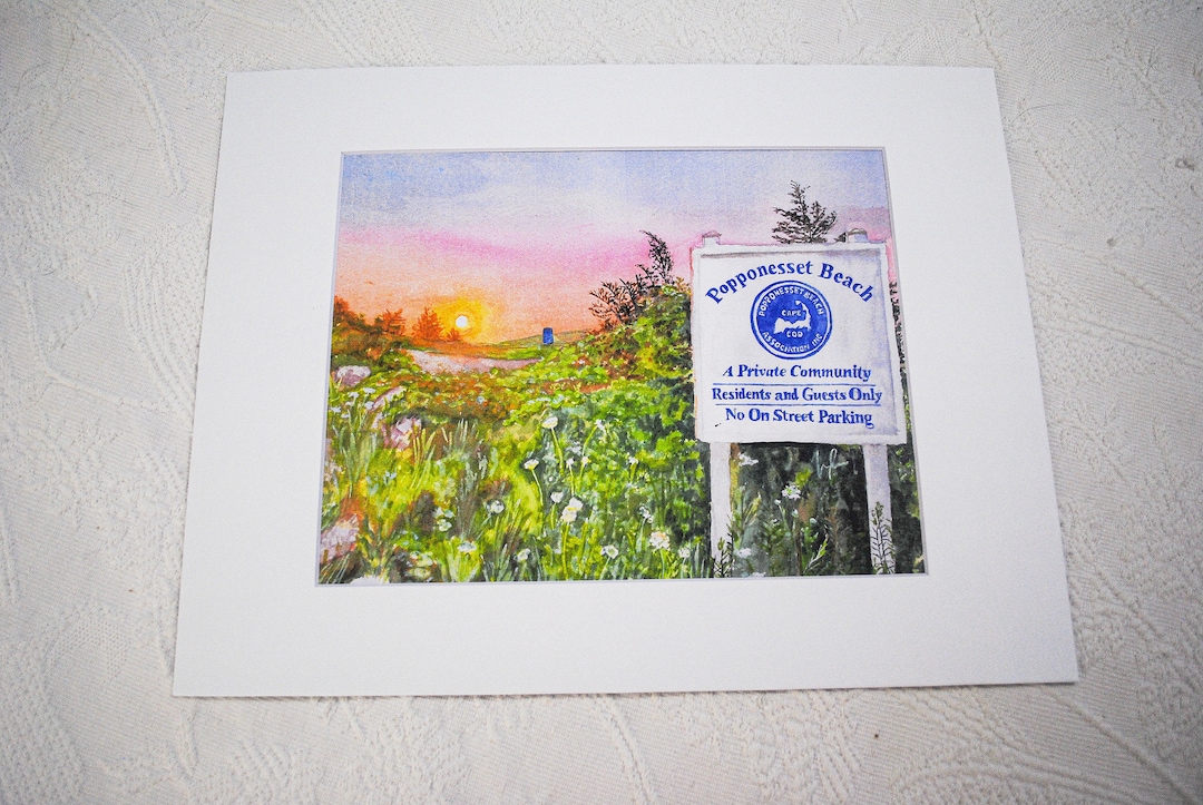 Watercolor Print Popponesset Beach Cape Cod - Etsy