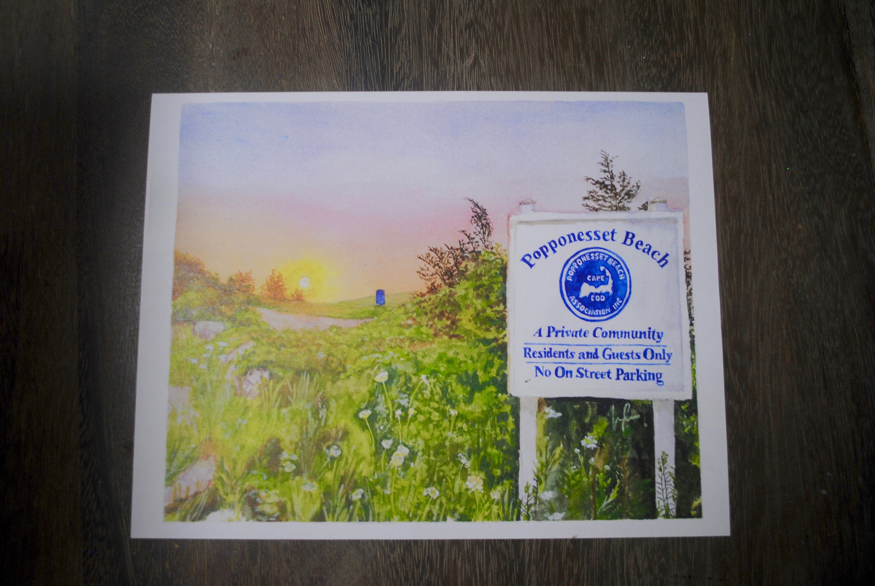 Watercolor Print Popponesset Beach Cape Cod - Etsy