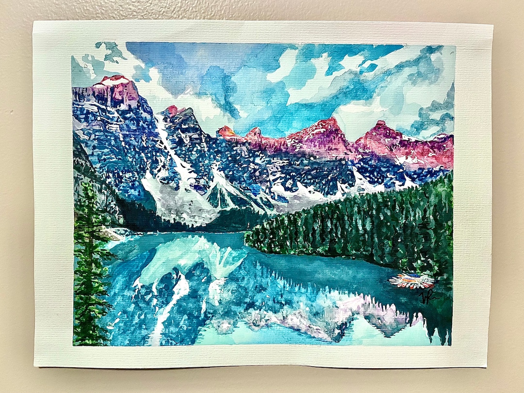 Banff Alberta, Canada Watercolor Print - Etsy