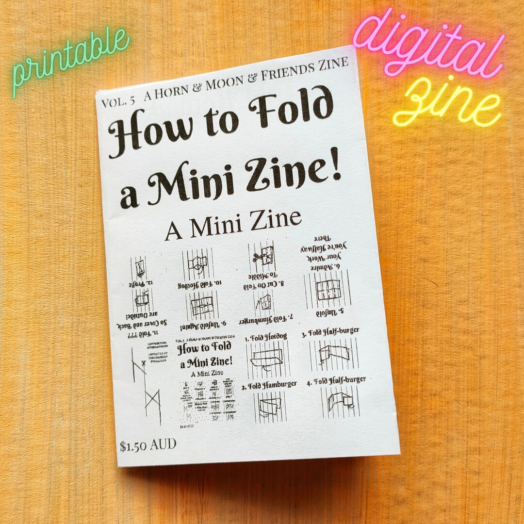 How to Fold a Mini Zine: A Mini Zine Mini Zine Volume 4 - Etsy