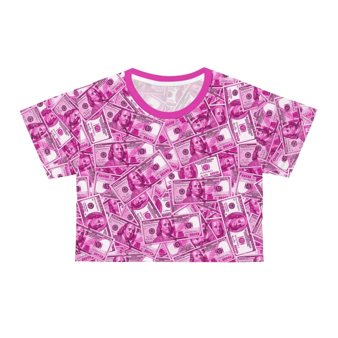 Pink Money 100 Dollar Bills AOP Crop Top - Etsy