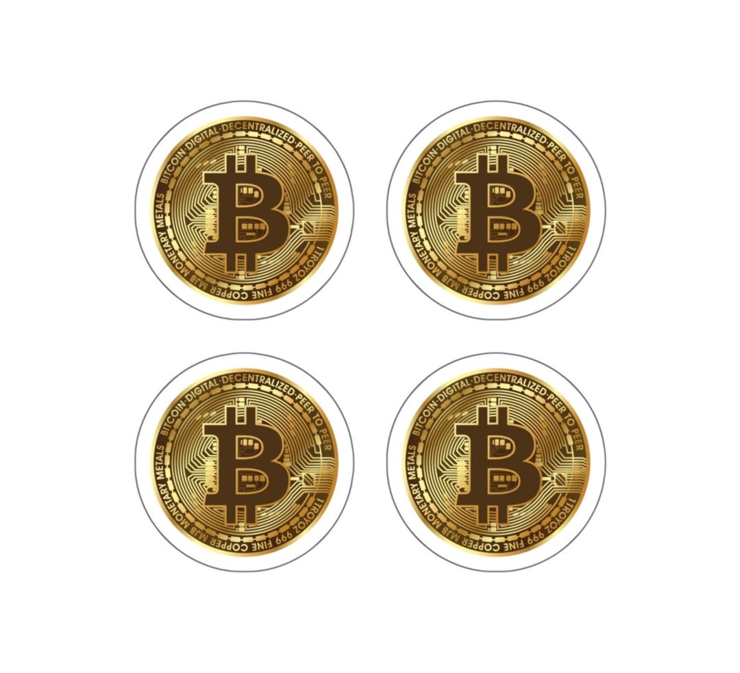 Gold Bitcoin Sticker Sheet - Premium Vinyl Kiss-cut Sticker Set - Mini ...