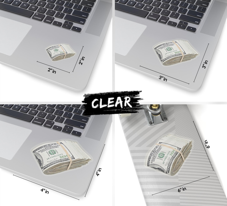 Rubber Banded Money Stack Sticker - Kiss Cut Sticker - Etsy