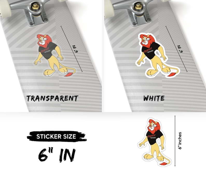 Daren the Lion DARE Program Mascot Kiss-cut Sticker - Etsy
