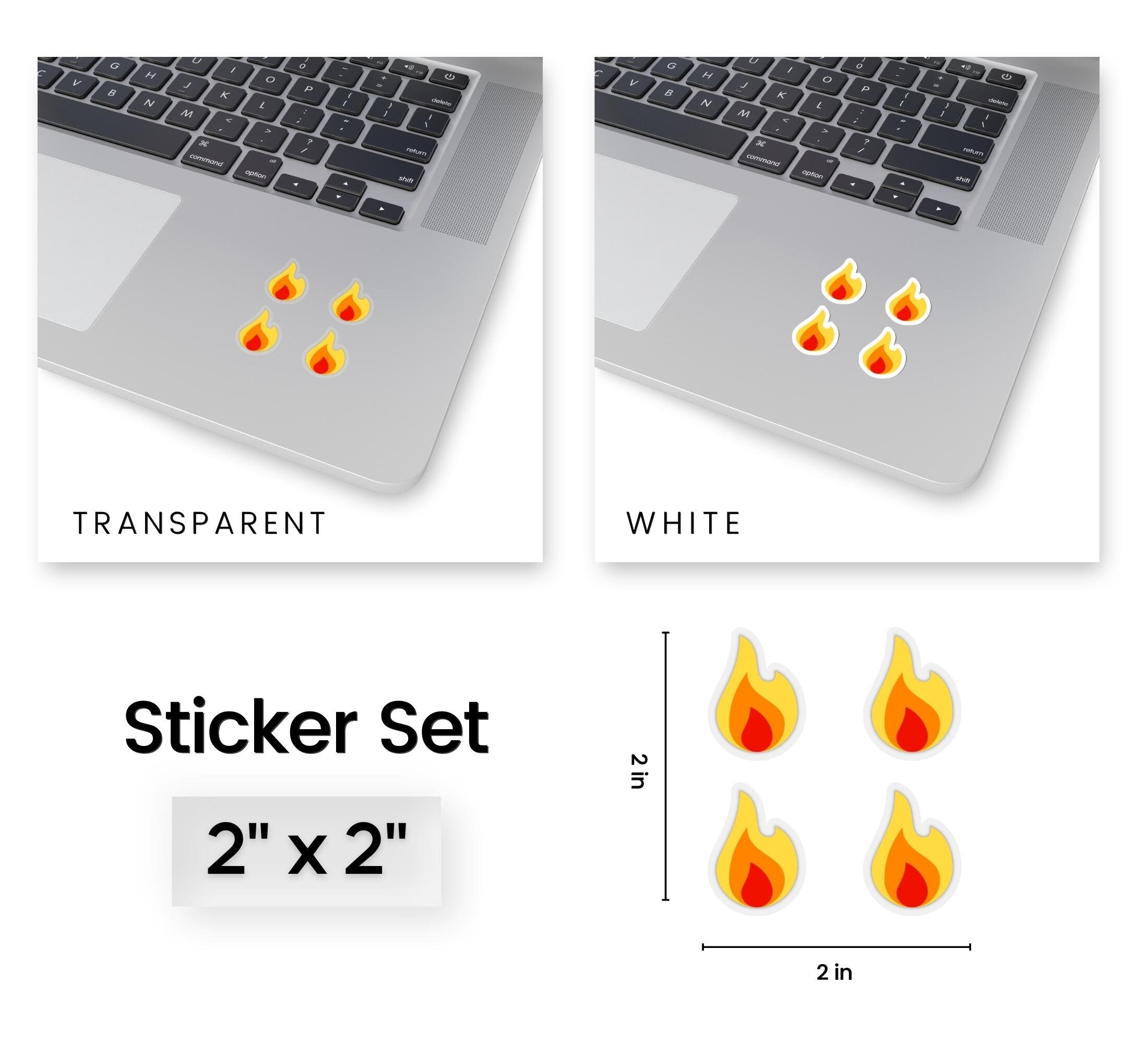 Flame Emoji Sticker Sheet - Mini Fire Emoji Kiss-cut Stickers - Etsy