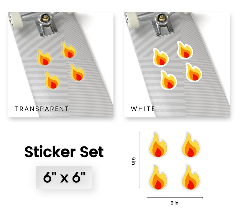 Flame Emoji Sticker Sheet - Mini Fire Emoji Kiss-cut Stickers - Etsy