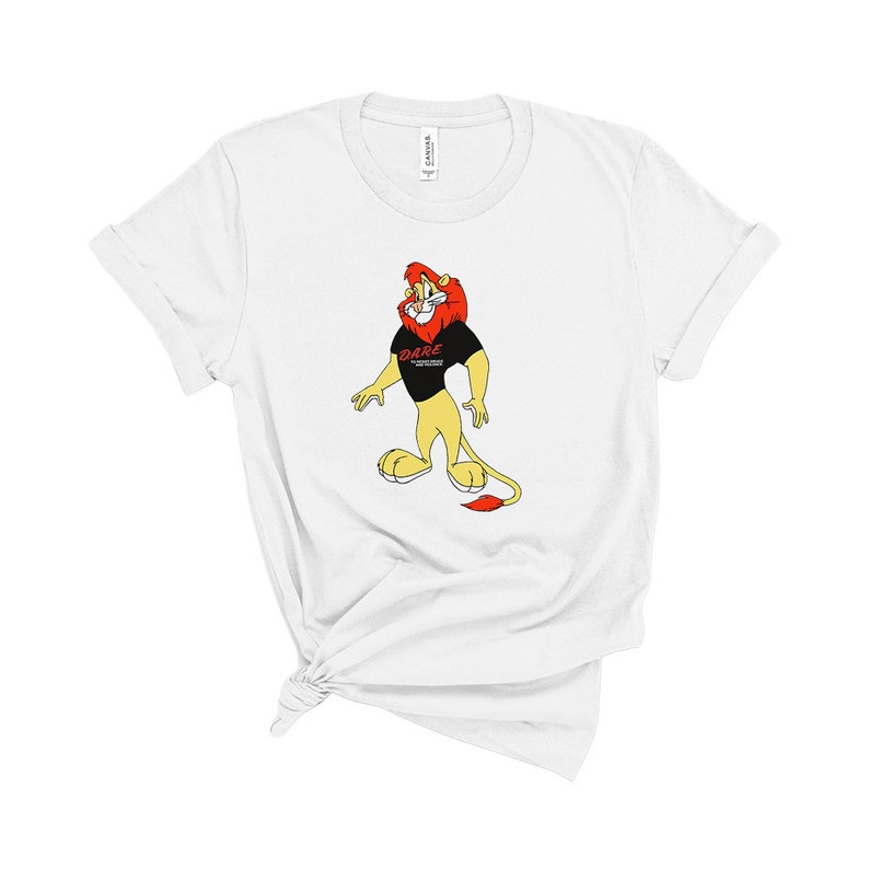 Daren the Lion DARE Mascot T-Shirt - Dare Program Graphic Tee - Chemise ...