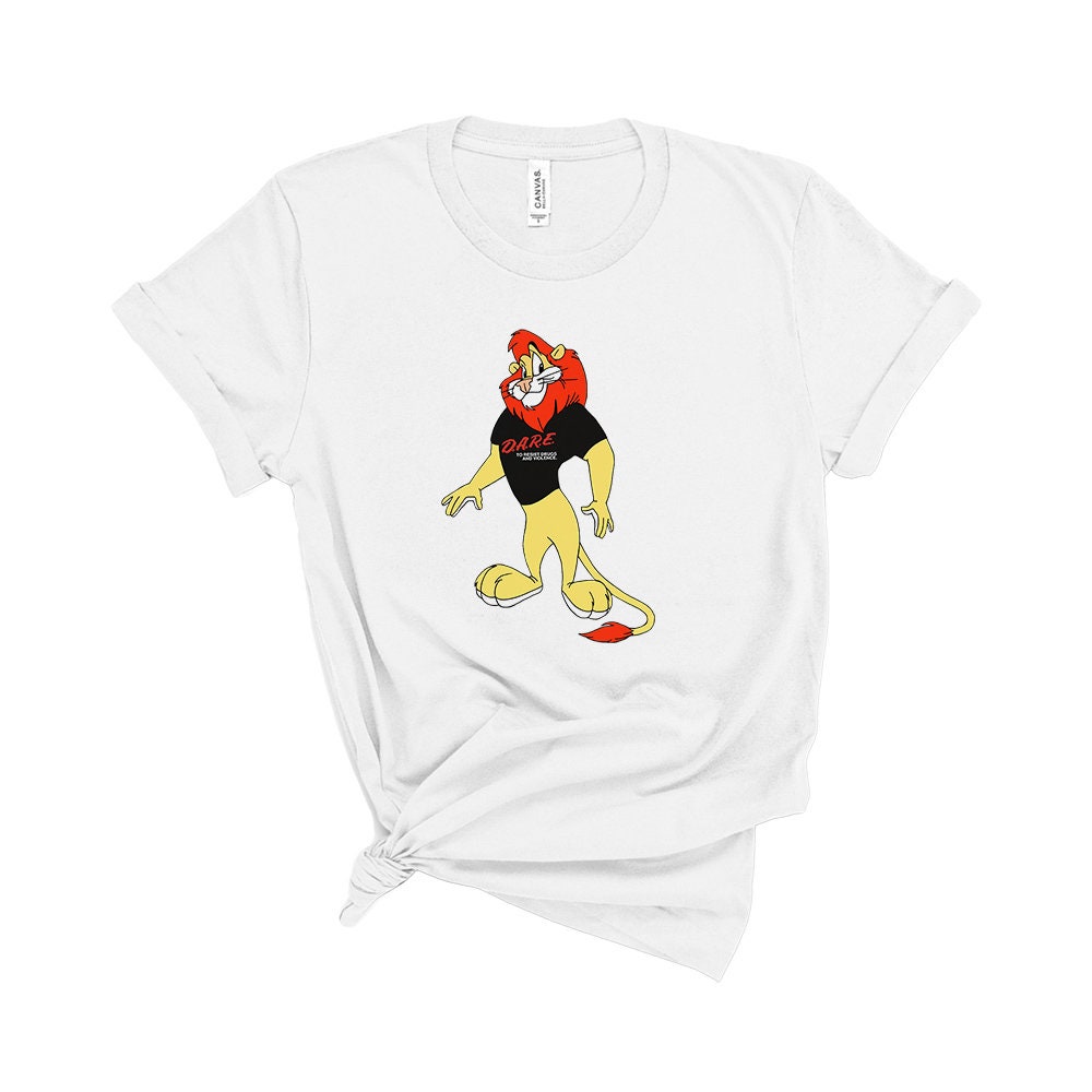 Daren the Lion DARE Mascot T-shirt - DARE Program Graphic Tee ...
