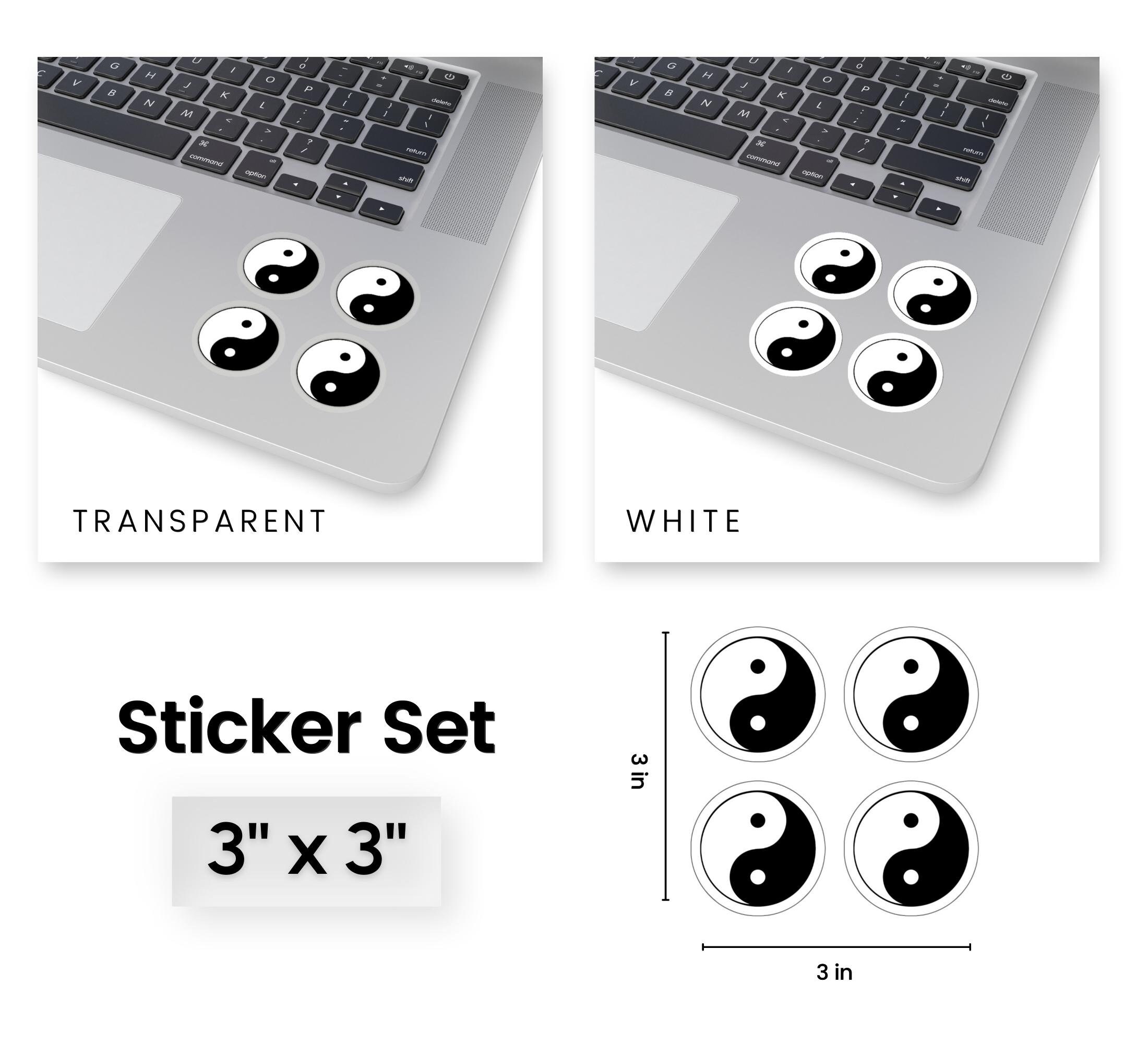 Ying Yang Symbol Stickers Premium Vinyl Kiss-cut Sticker Set - Etsy