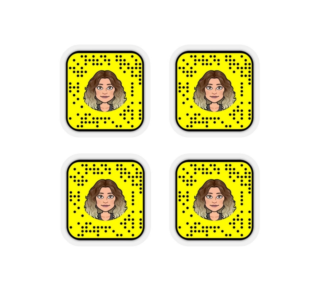 Custom Snapchat Bitmoji Snapcode QR Scan Stickers - Premium Vinyl Kiss ...