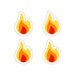 Flame Emoji Sticker Sheet - Mini Fire Emoji Kiss-cut Stickers - Etsy