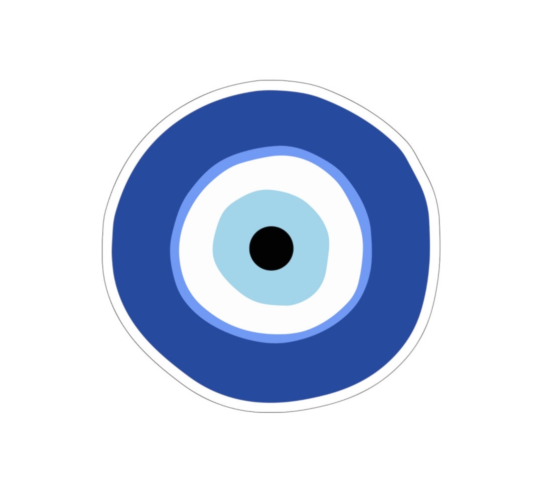Greek Evil Eye Kiss-cut Sticker - Etsy