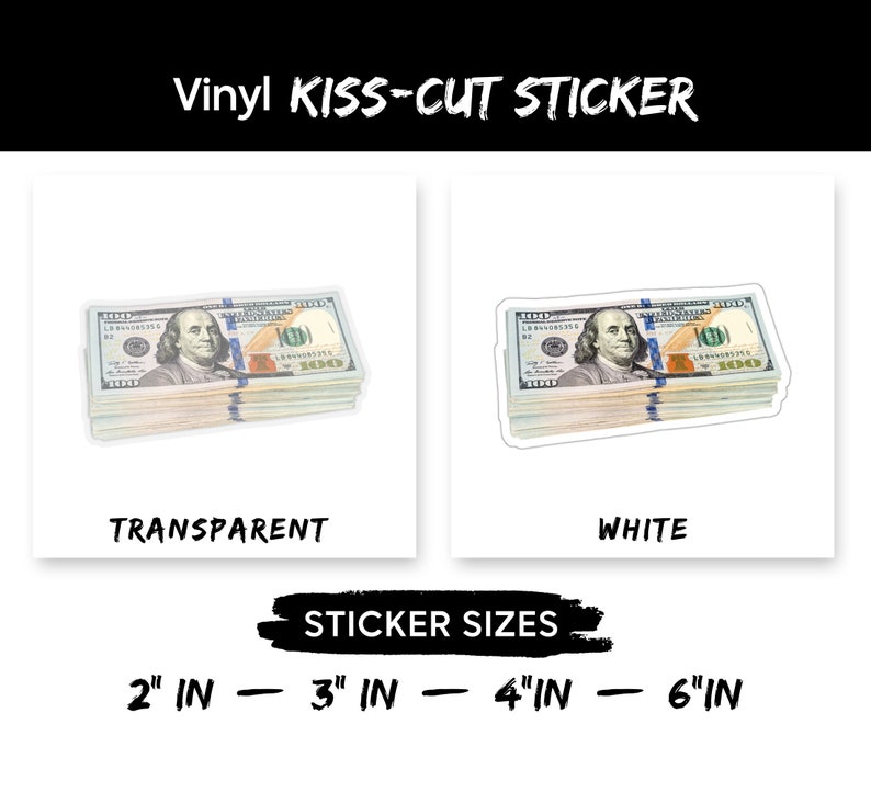 Stack of Hundred Dollar Bills Money Sticker - Etsy