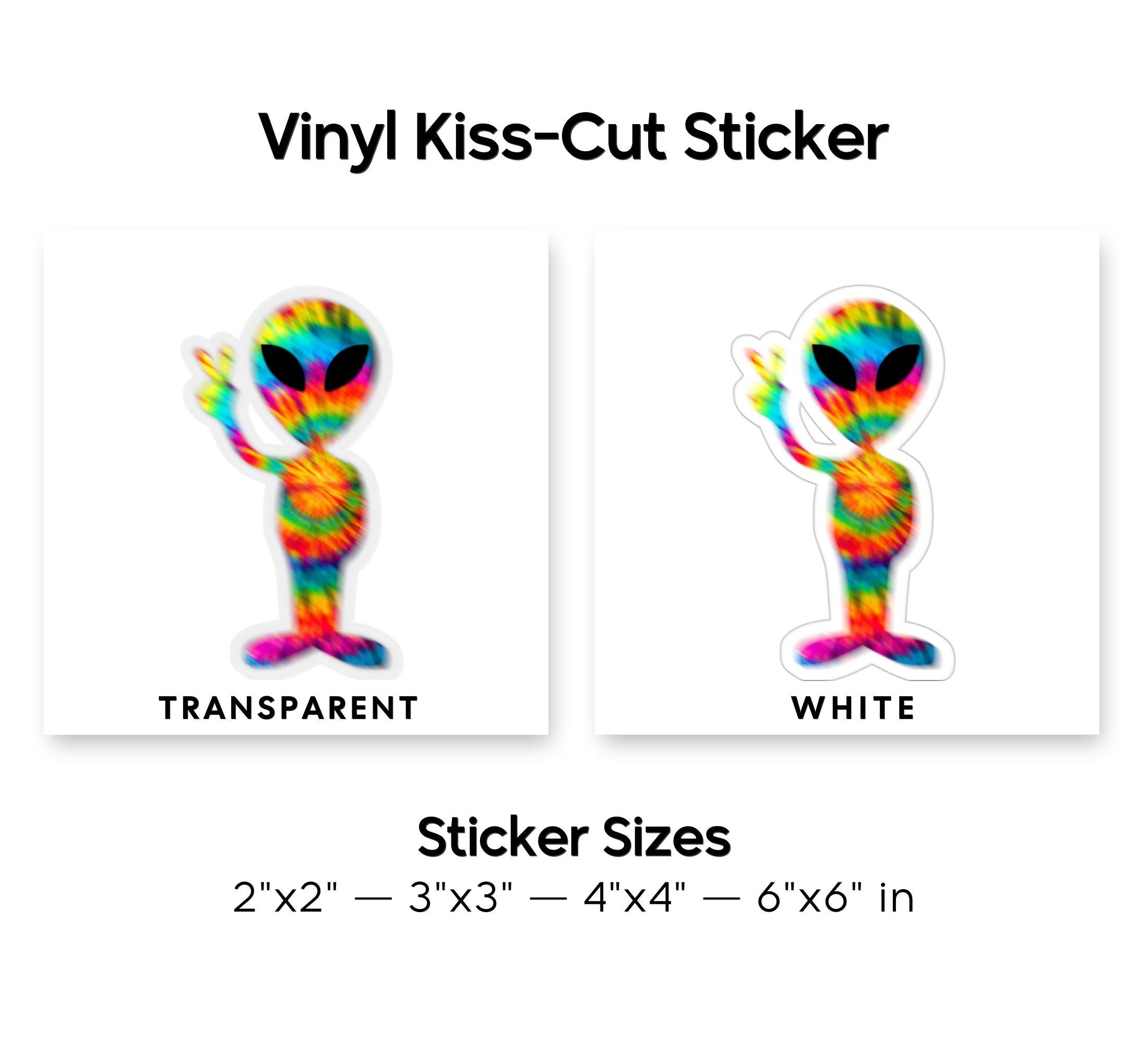 Vibrant Tie-dye Alien Sticker - Etsy