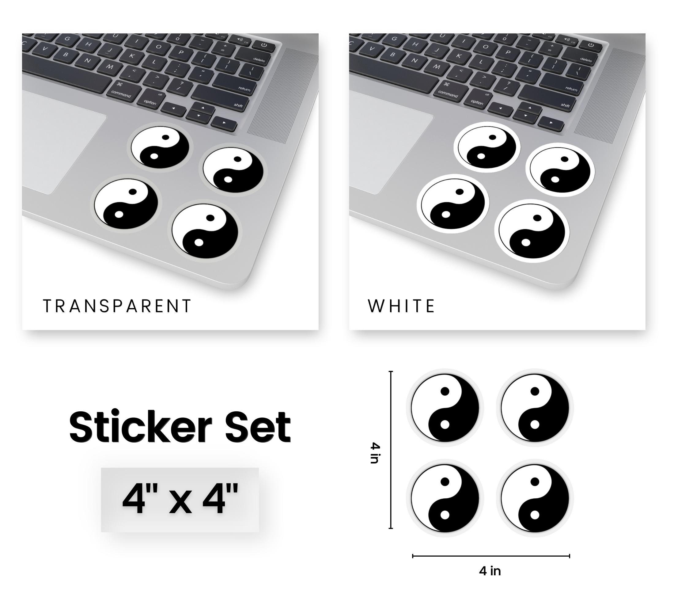 Ying Yang Symbol Stickers Premium Vinyl Kiss-cut Sticker Set - Etsy
