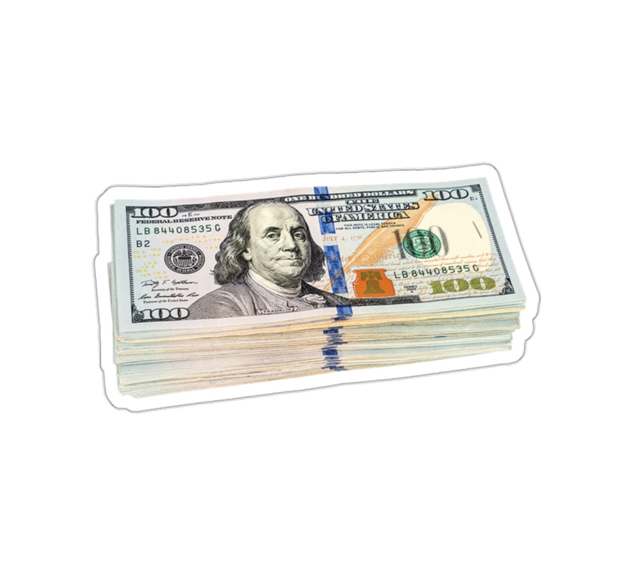 Stack of Hundred Dollar Bills Money Sticker - Etsy