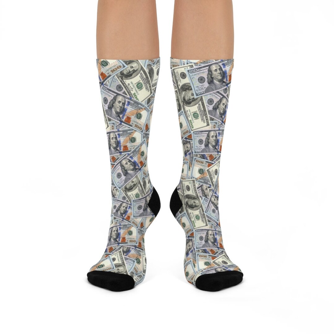 Hundred Dollar Bill Crew Socks – Money Print Cozy Socks - Etsy