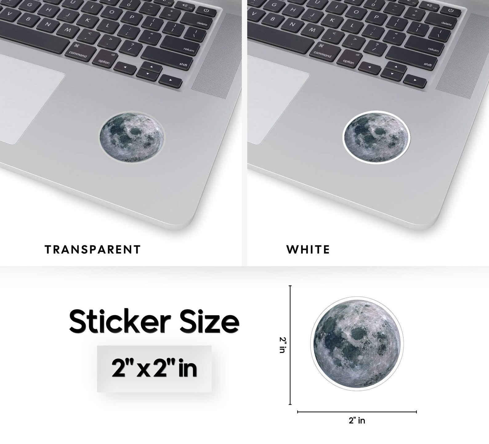 Illuminating Moon Space Sticker - Etsy