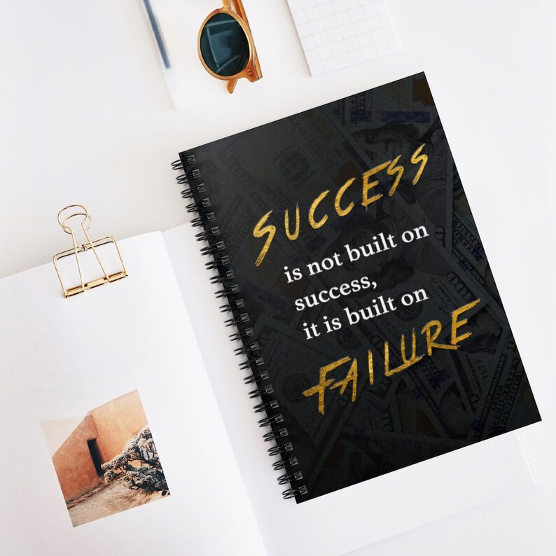 Success is Built on Failure Motivational Notebook - Etsy