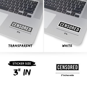CENSORED Kiss-cut Sticker - Etsy