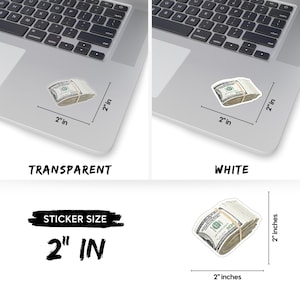 Rubber Banded Money Stack Sticker - Kiss Cut Sticker - Etsy