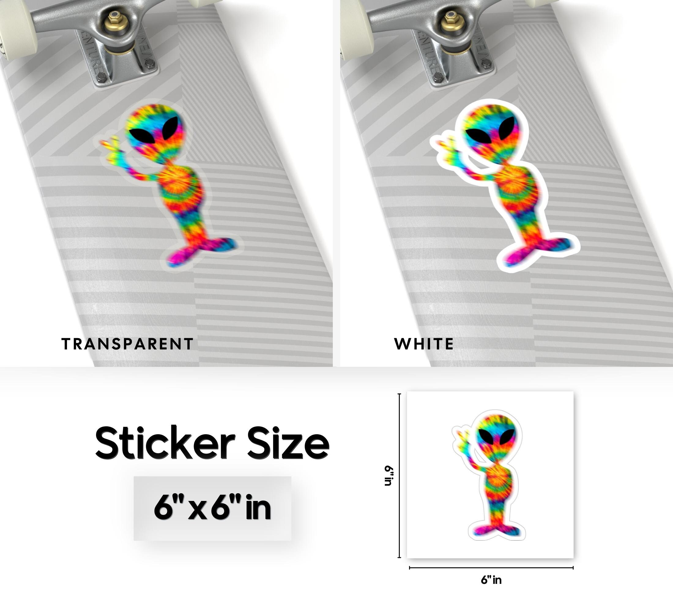 Vibrant Tie-dye Alien Sticker - Etsy