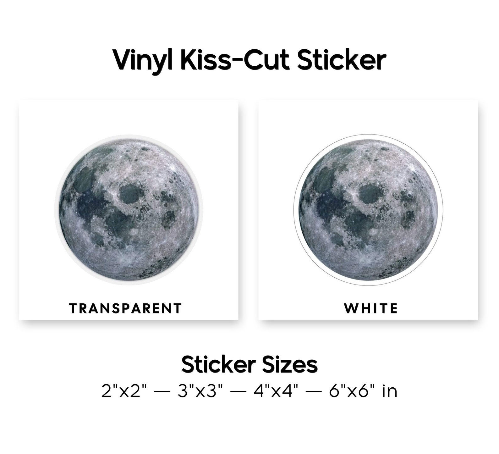Illuminating Moon Space Sticker - Etsy